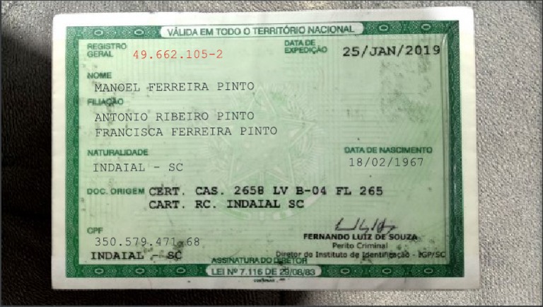 RG-SP-2021 em Branco | PDF