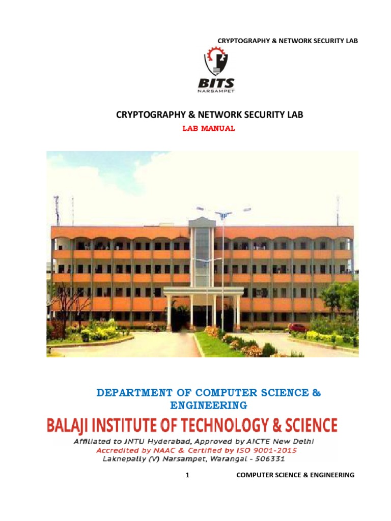 Cryptography Lab Manual for C & Java | PDF