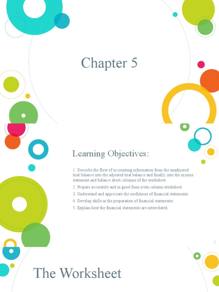 Chapter 5 - Worksheet and The Financial Statements | PDF | Income Statement | Equity (Finance)
