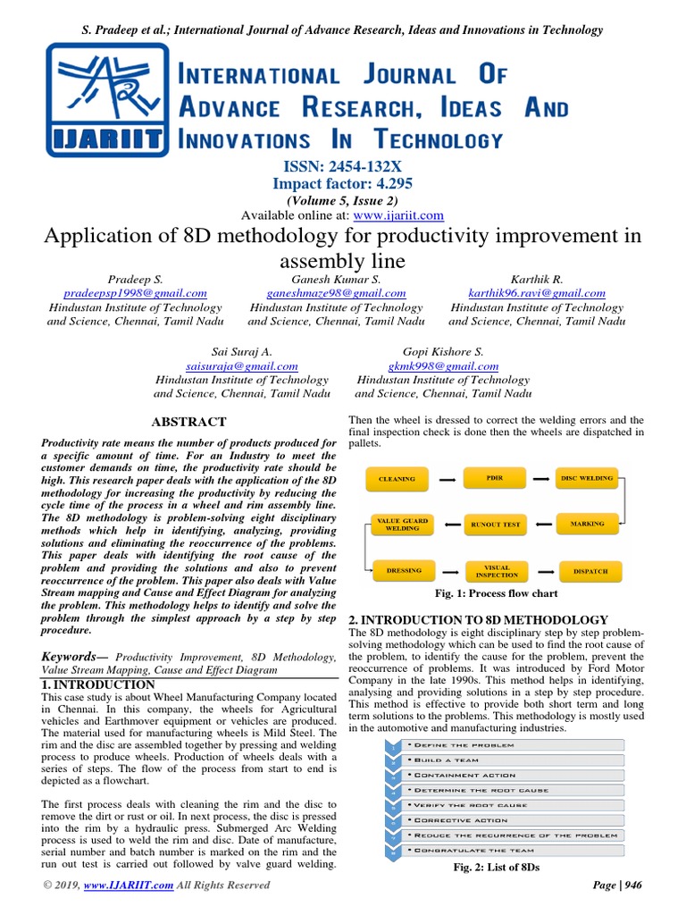 Applicationof8dmethodologyforproduc Pdf Business Process 3023