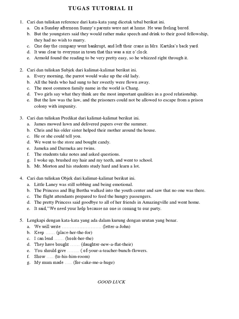 Tugas Tutorial 2 English | PDF