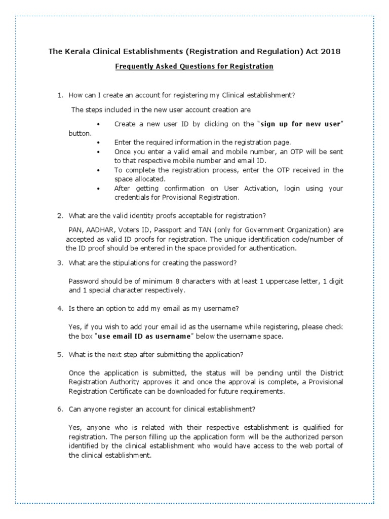 Clinical Registration FAQ | PDF | User (Computing) | Password