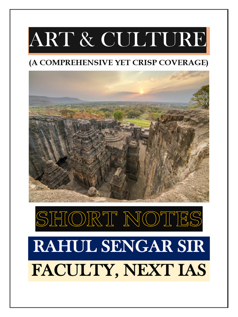 Art and Culture Notes Rahul Sir | PDF | Ashoka | Indian Religions