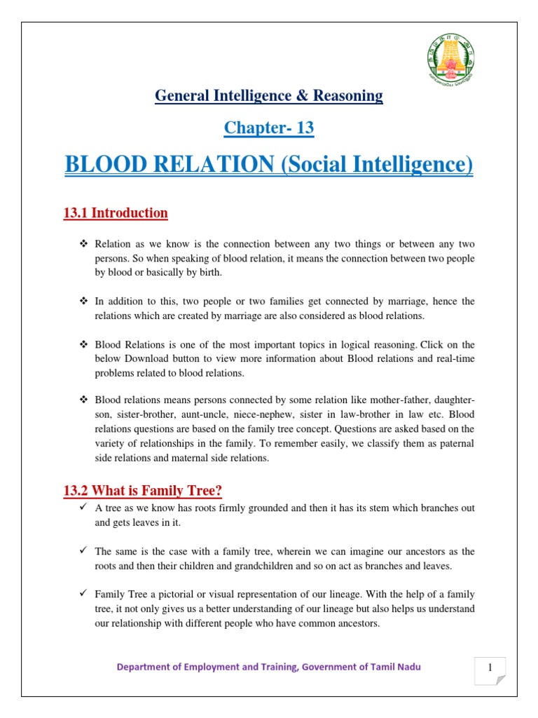 Blood Relation | PDF