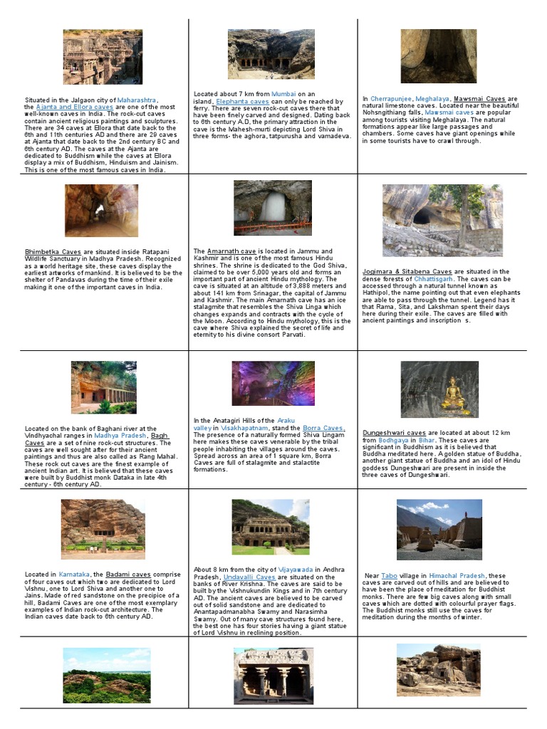 All Caves | PDF | Indian Religions