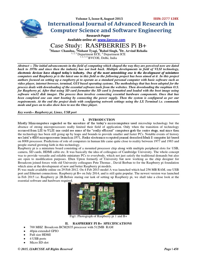 MyResearch Paper | PDF | Raspberry Pi | Operating System
