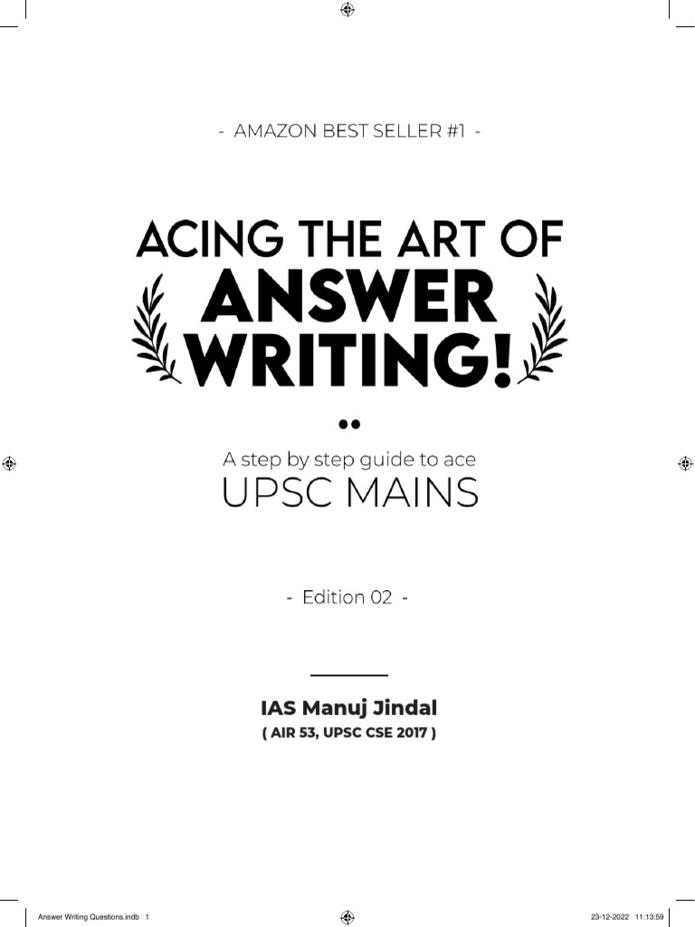 Answer Writing Book Manuj Jindal (1) (1) | PDF | Revenue | Expense