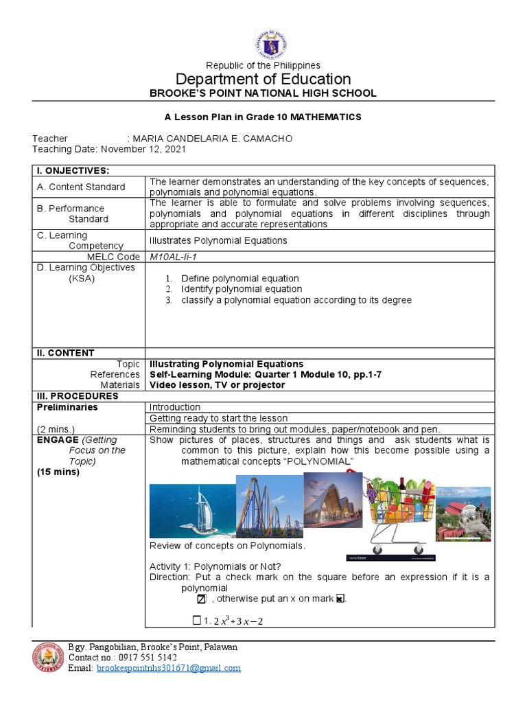 LP with ANNOTATIONS- Q1 Polynomial equation | PDF | Polynomial | Equations