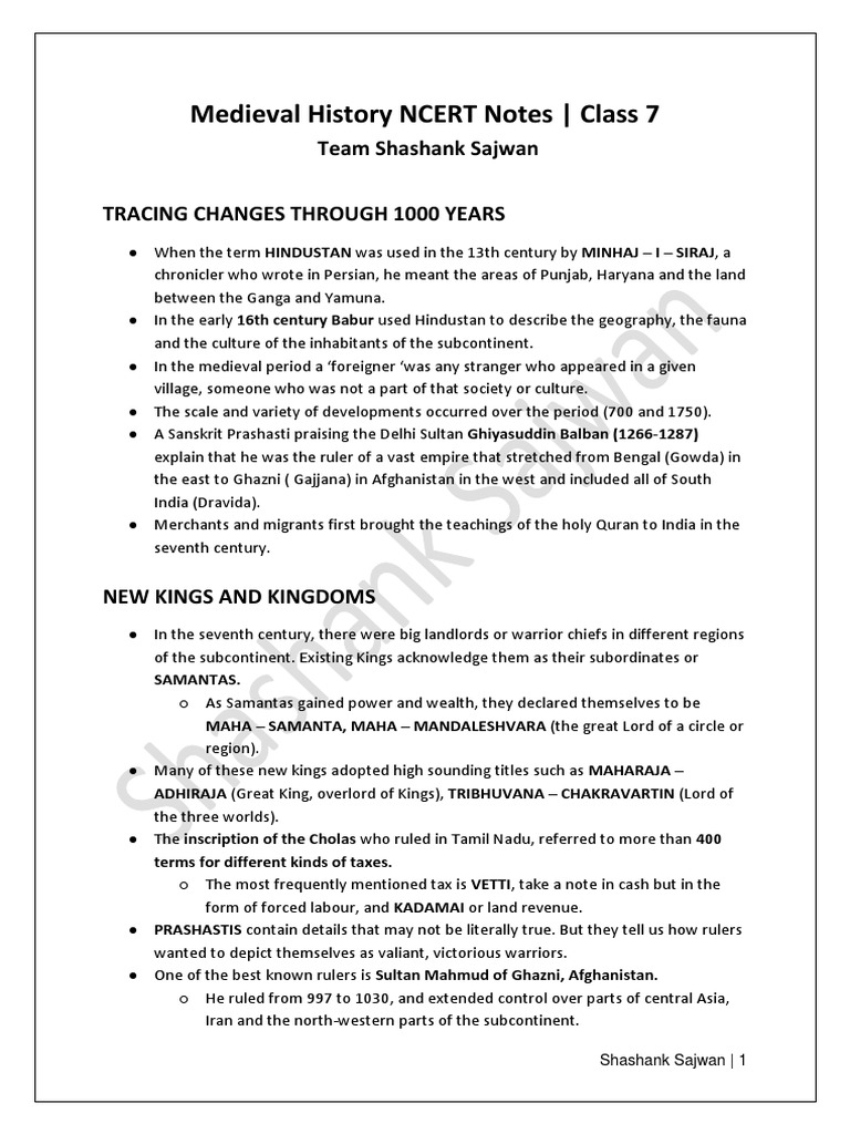 History 7 | PDF | Bhakti | Mughal Empire