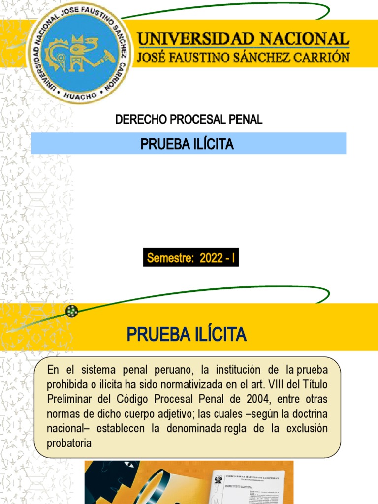 Prueba Ilícita en el Proceso Penal | PDF | Evidencia (ley) | Derecho penal