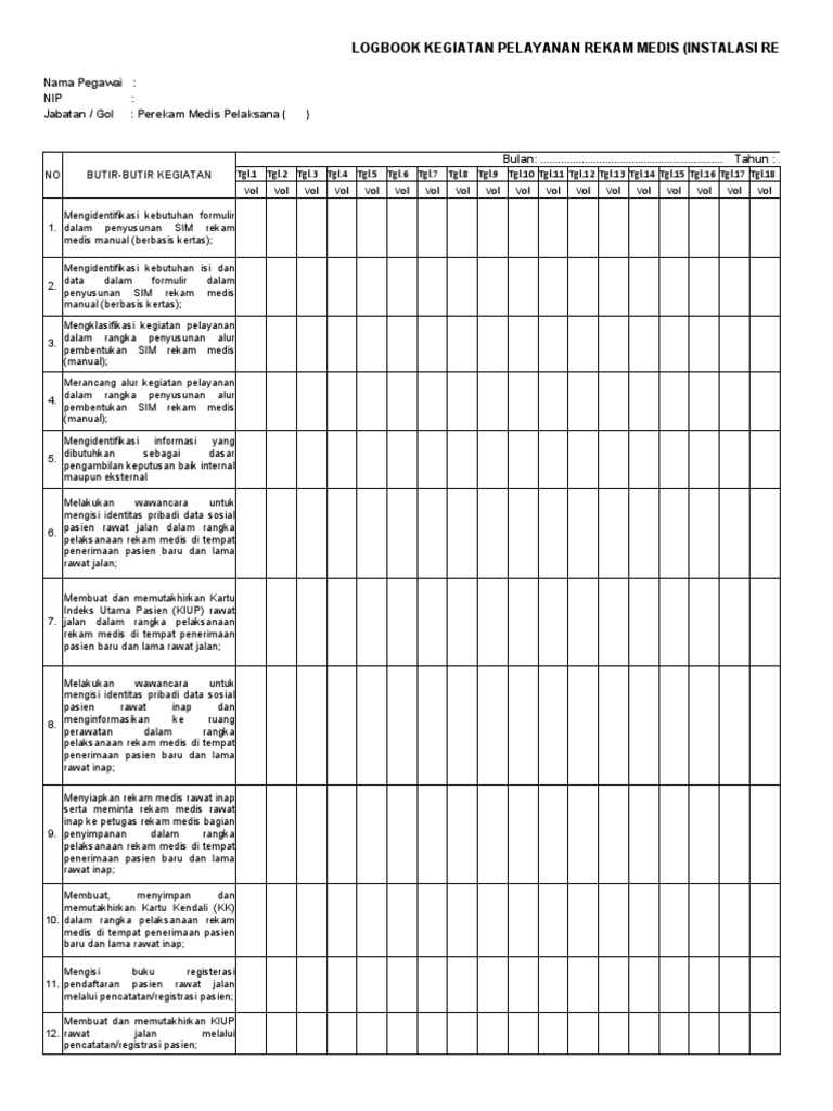 Contoh Log Book Jabfung | PDF