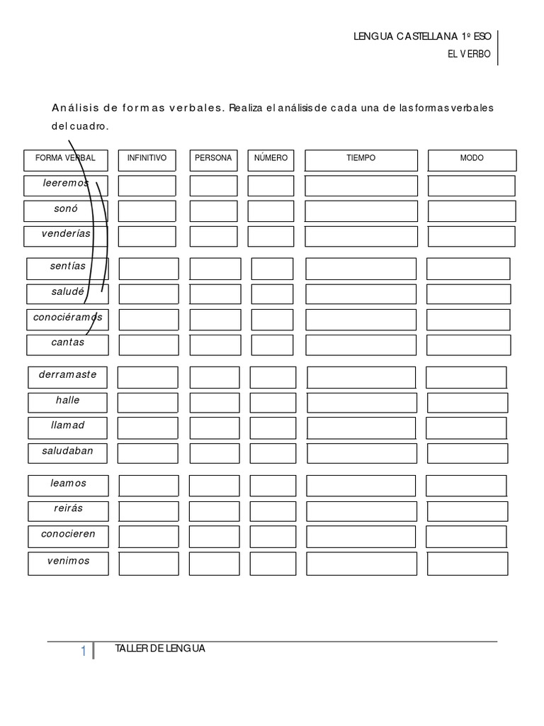 Ejercicios de Tiempos Verbales en Español | PDF | Verbo | Lingüística