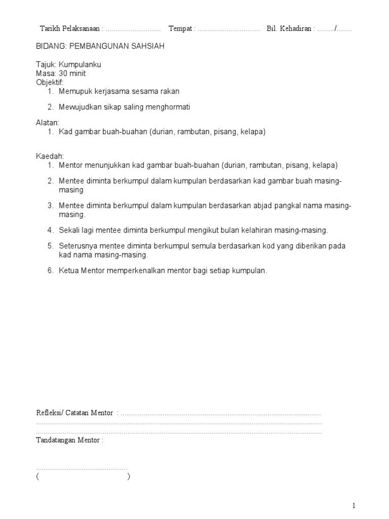 Modul Mentor Mentee Tahun 3 | PDF