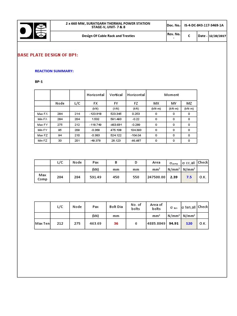 Base Plate Design | PDF | Bending | Classical Mechanics