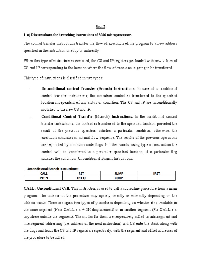 Internal Test-Unit-2 Answers | PDF | Central Processing Unit | Computer ... Internal Test-Unit-2 Answers | PDF | Central Processing Unit | Computer ...