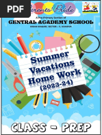 Summer Holiday Homework Cover Page | PDF | Homework | Http Cookie