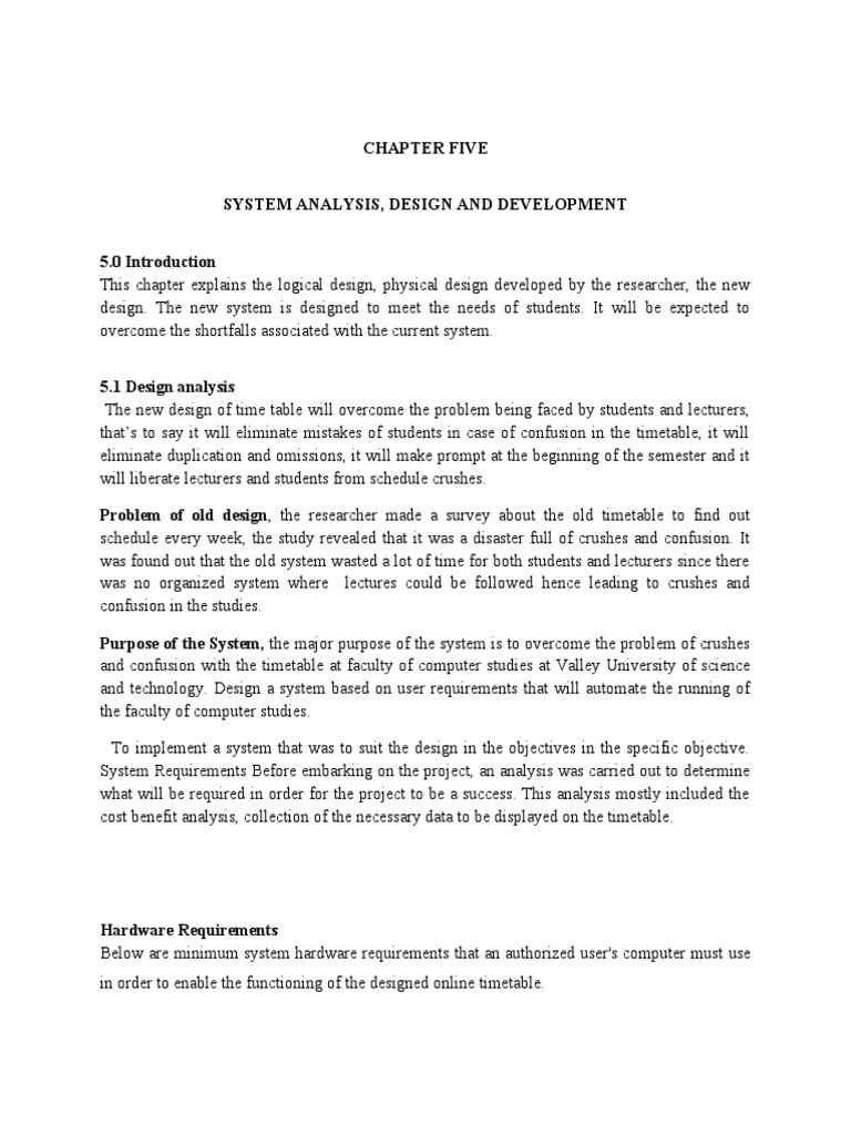 Chapter Five System Analysis | Download Free PDF | Databases | System