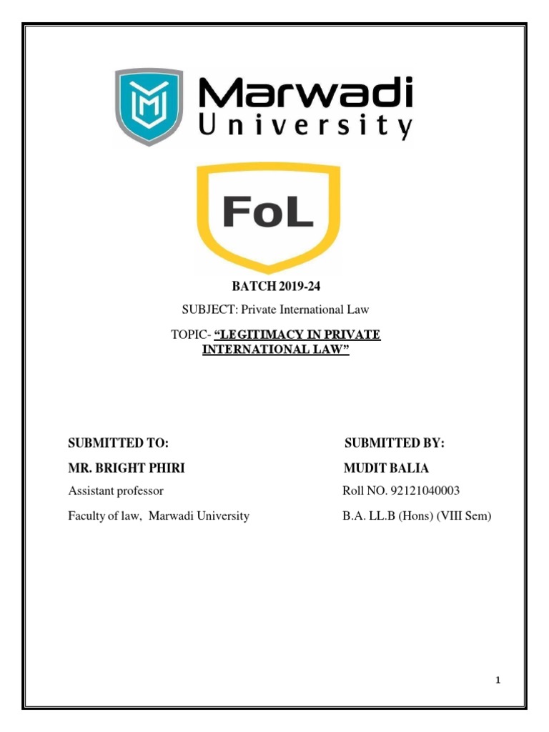 PIL Final draft | PDF