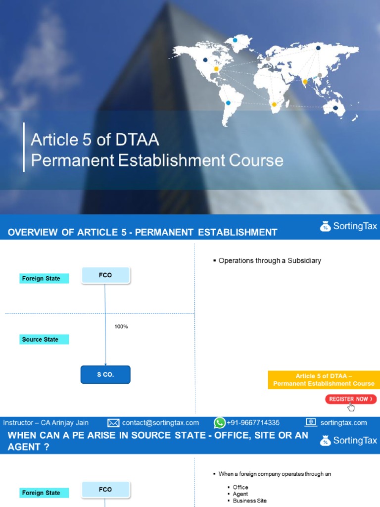 Article-5-of-DTAA-Permanent-establishment-1673870487 | PDF