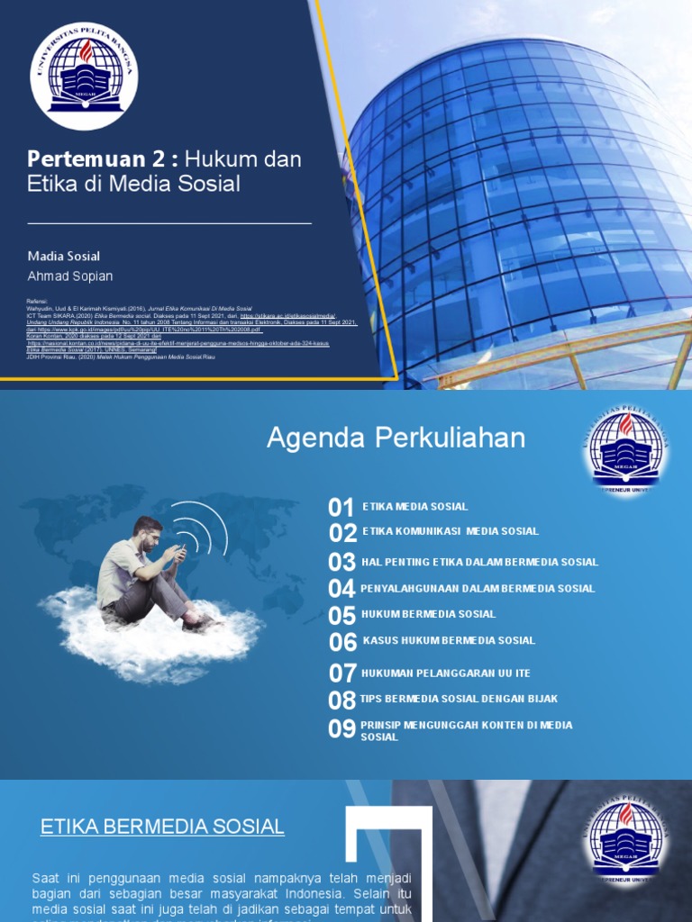 Materi+Pertemuan+Ke+ +2+ +Hukum+Dan+Etika+Media+Sosial | PDF