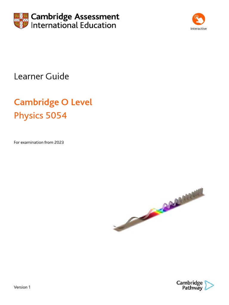 5054 Learner Guide (For Examination From 2023) | PDF | Force | Temperature
