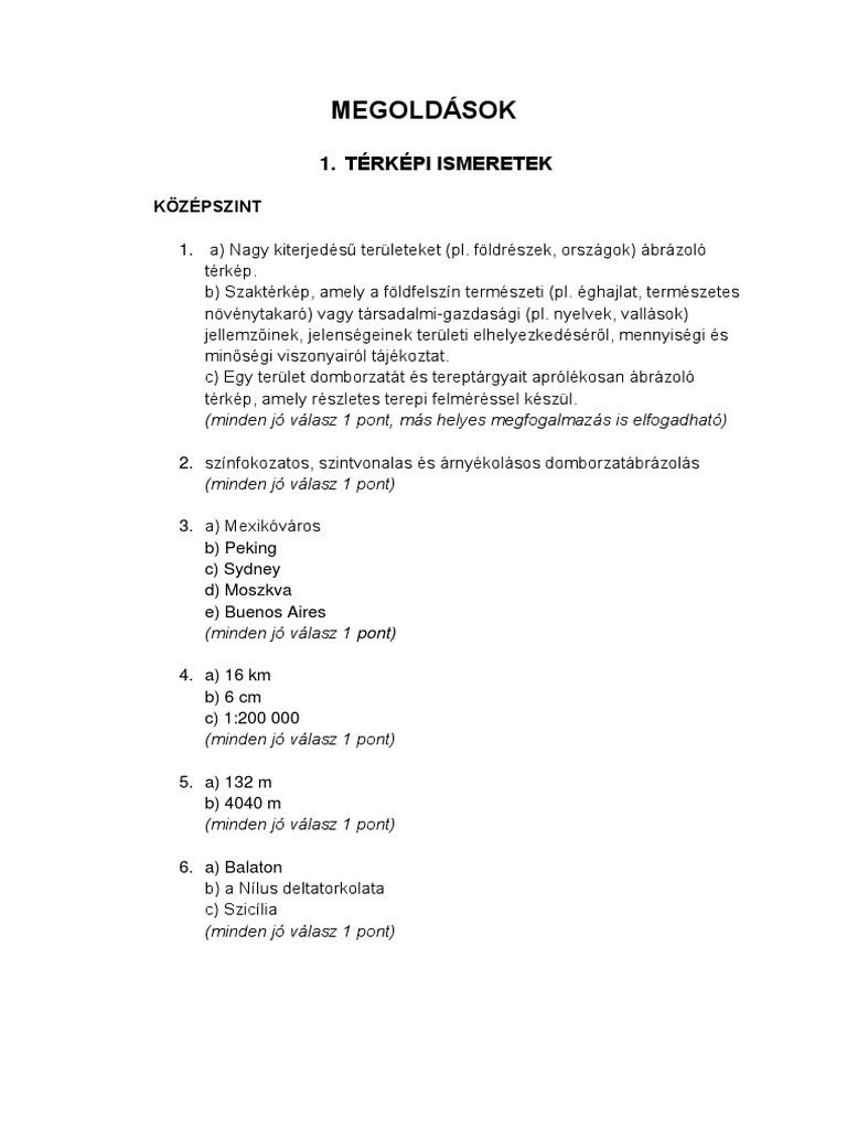 foldrajz-erettsegi-1-altalanos-foldrajz-megoldas | PDF