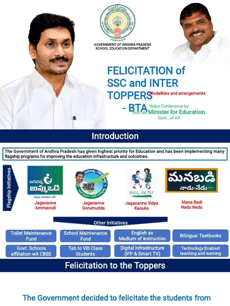 SSC and Inter Toppers Felicitation-V3 | PDF | Career & Growth