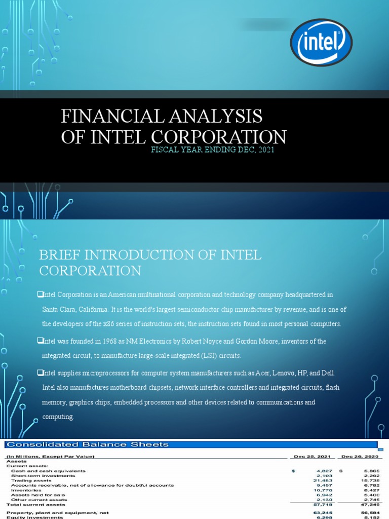 Financial Analysis of Intel | PDF | Intel | Return On Equity