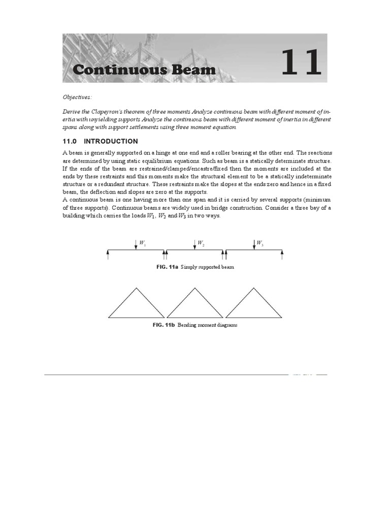 3-Moment Theorem For Continous Beams | PDF