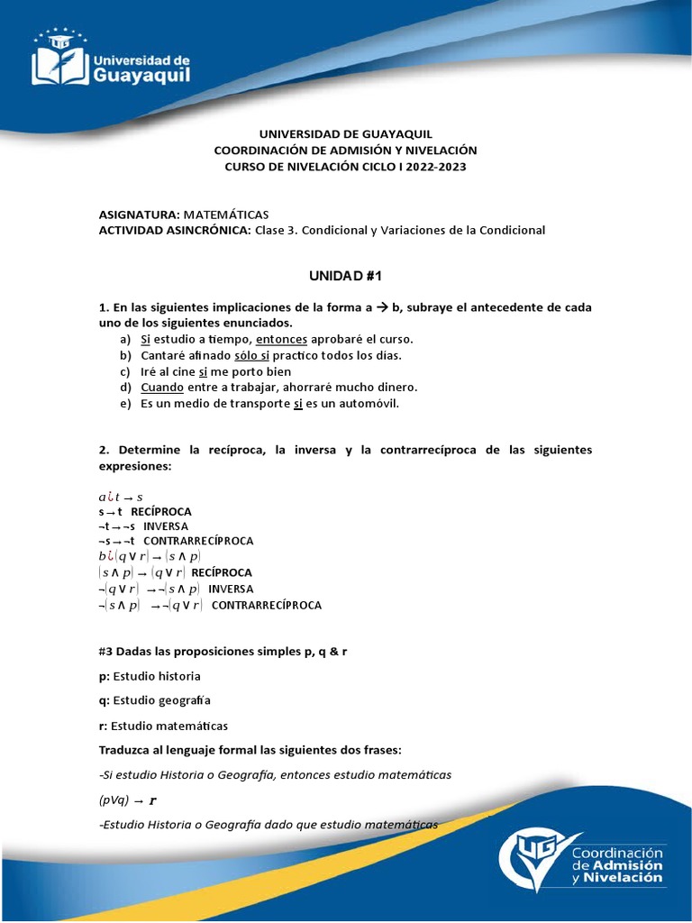 Tarea - U1 - Clase 3 - S1 | PDF