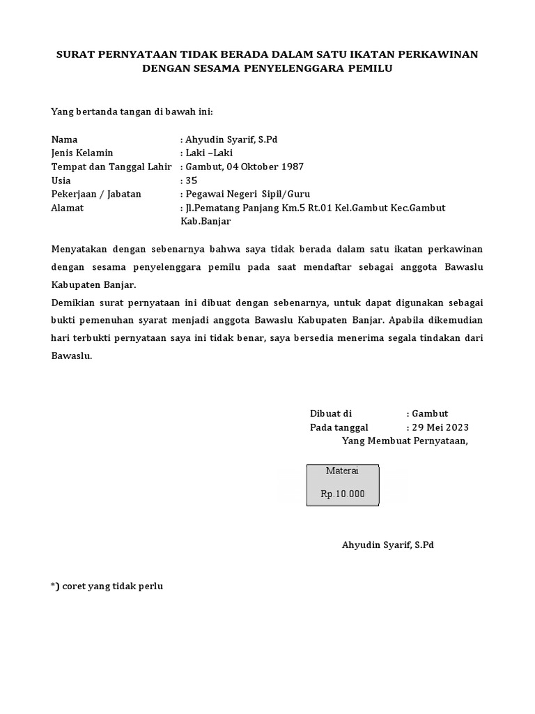 338695-11 Tidak Berada Dalam Ikatan Perkawinan DG Sesama Penyelenggara ...