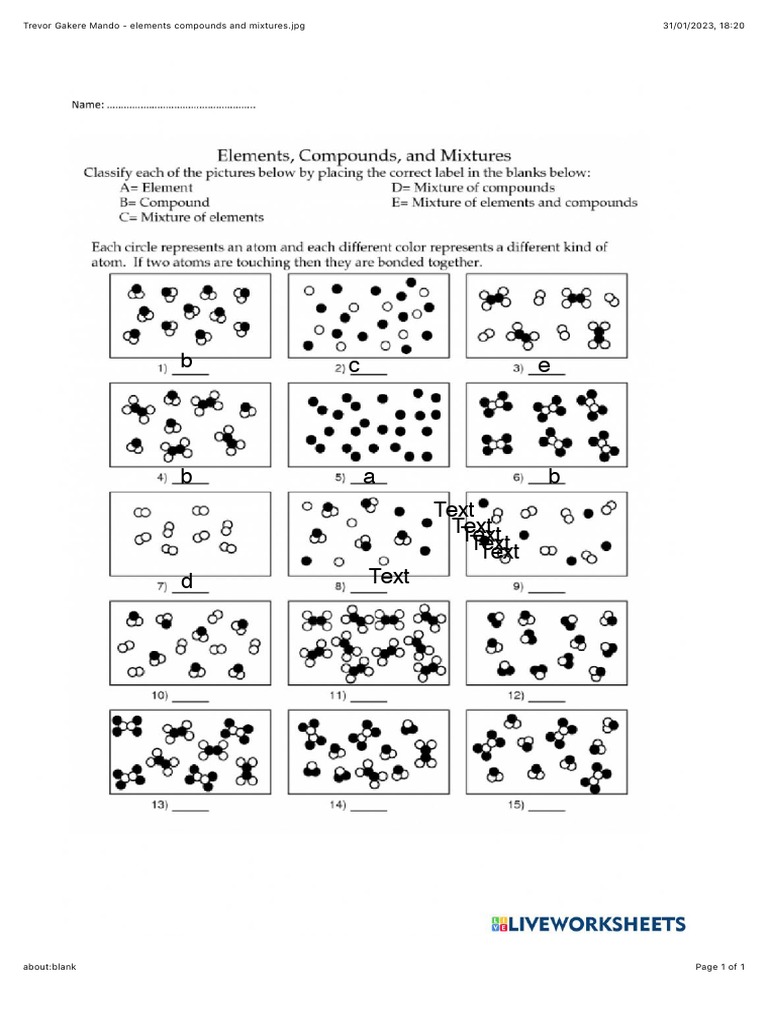 Trevor Gakere Mando - Elements Compounds and Mixtures - JPG | PDF