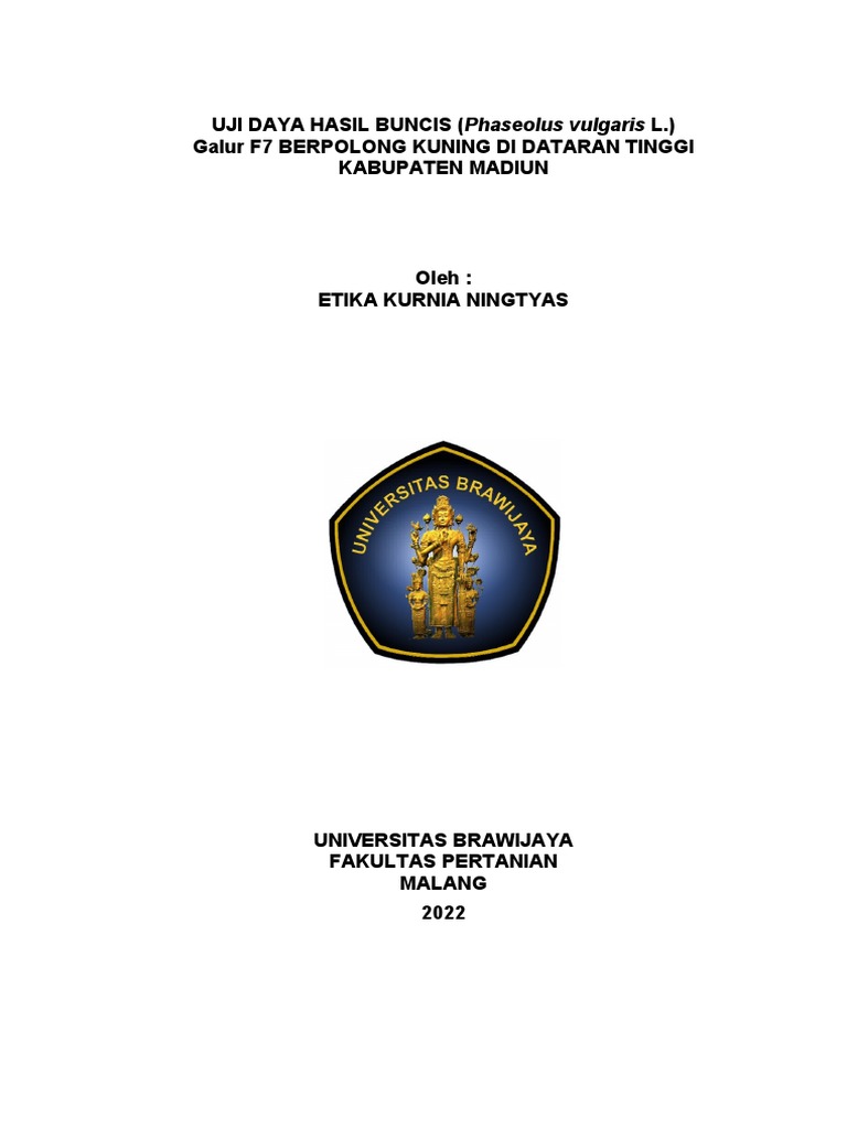 Revisi Skripsi Uji Daya Hasil (Semhas) Tika FIX | PDF | Kesehatan Holistik