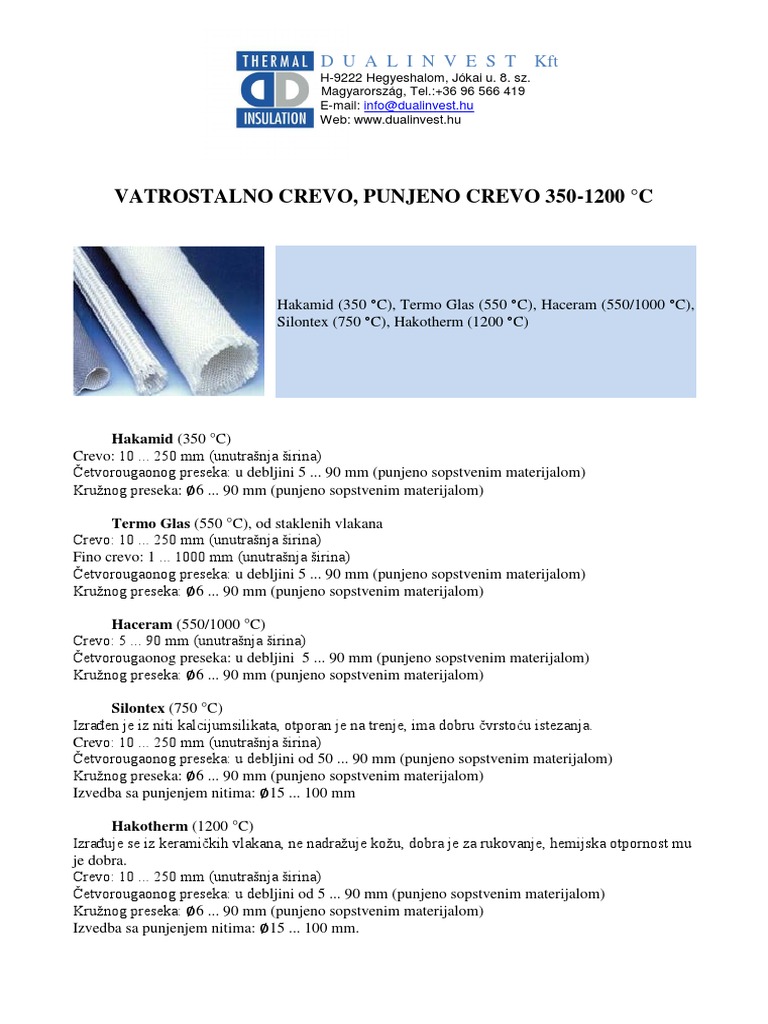 Vatrostalna Creva I Punjena Creva | PDF
