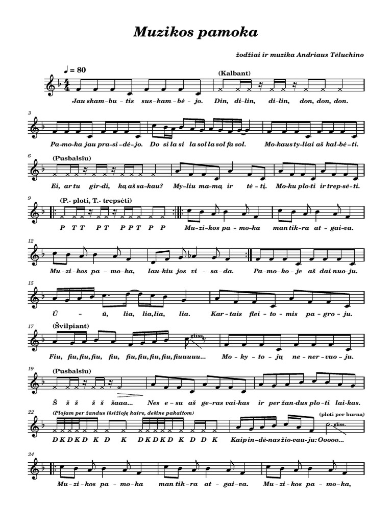 Muzikos Pamoka | PDF