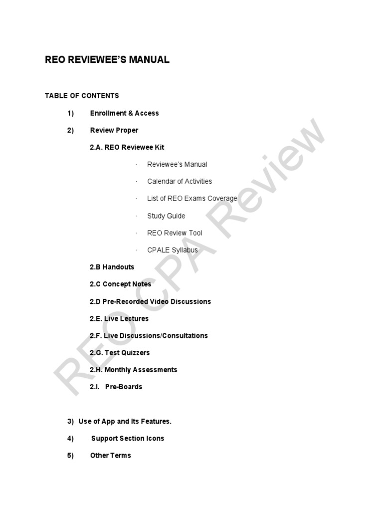 Reo Reviewee - S Manual | PDF