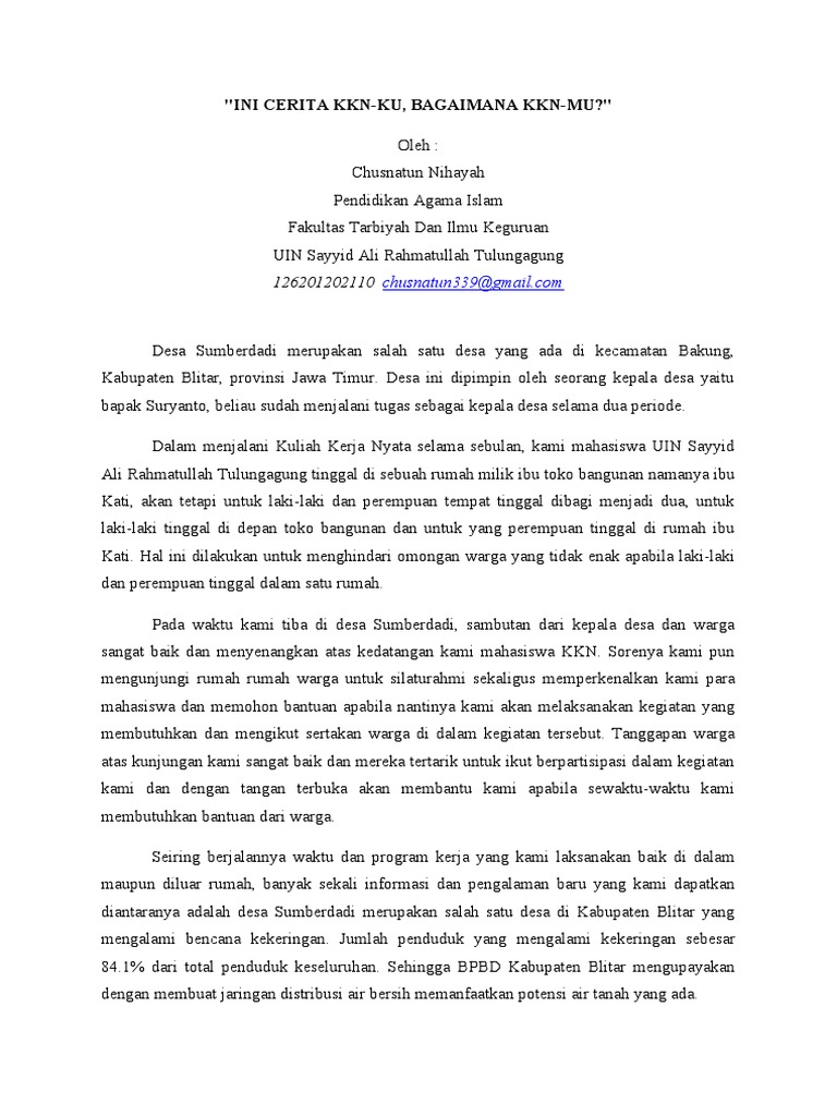 Ini Cerita Kkn-Ku, Bagaimana Kkn-Mu? | PDF