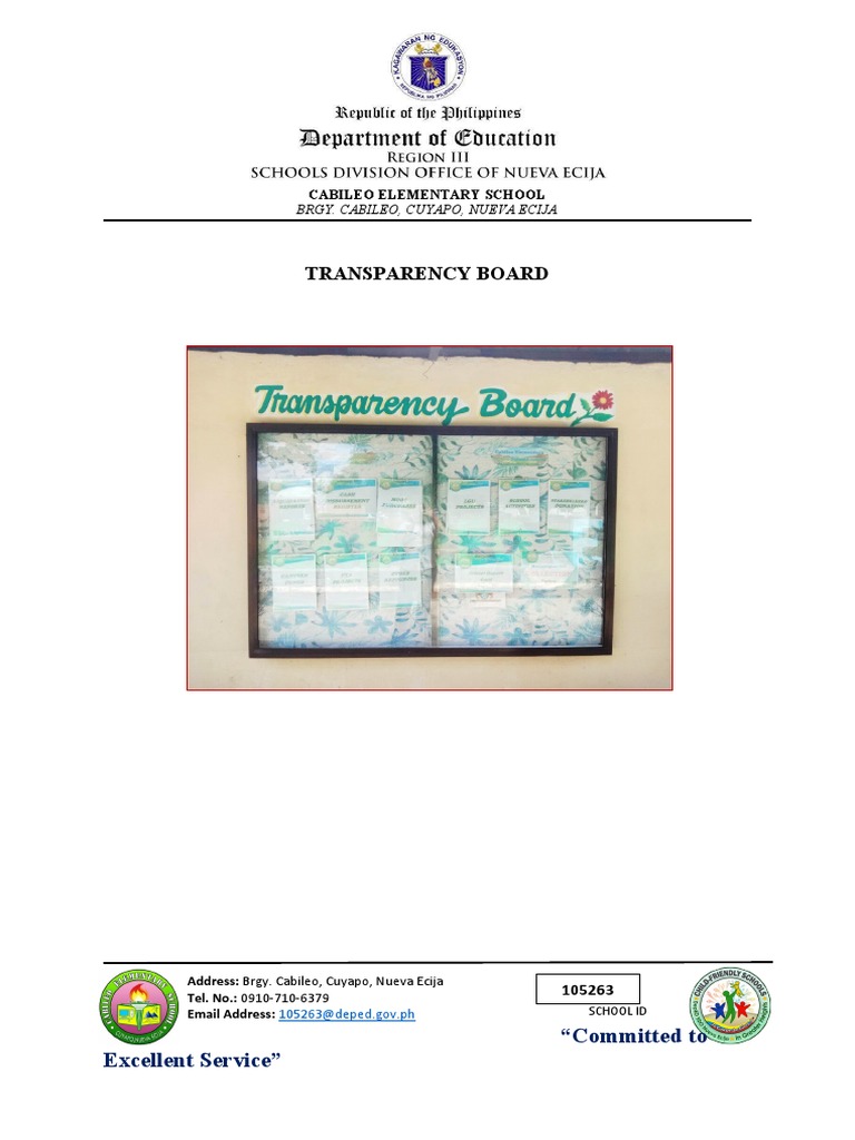 Transparency Board | PDF