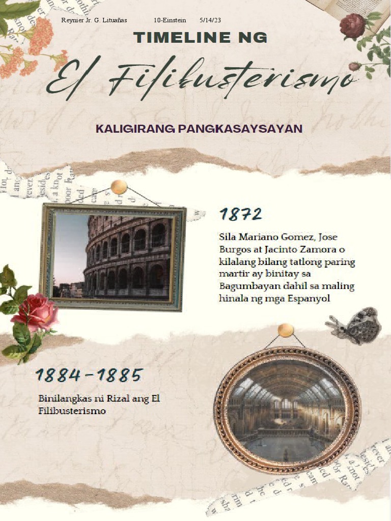 Timeline NG Kaligirang Pangkasaysayan NG El Filibusterismo | PDF