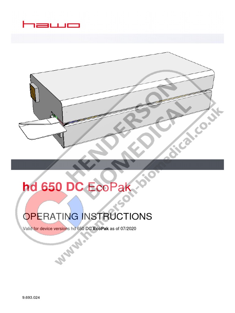 Hawo HD 650 DC User Manual | PDF