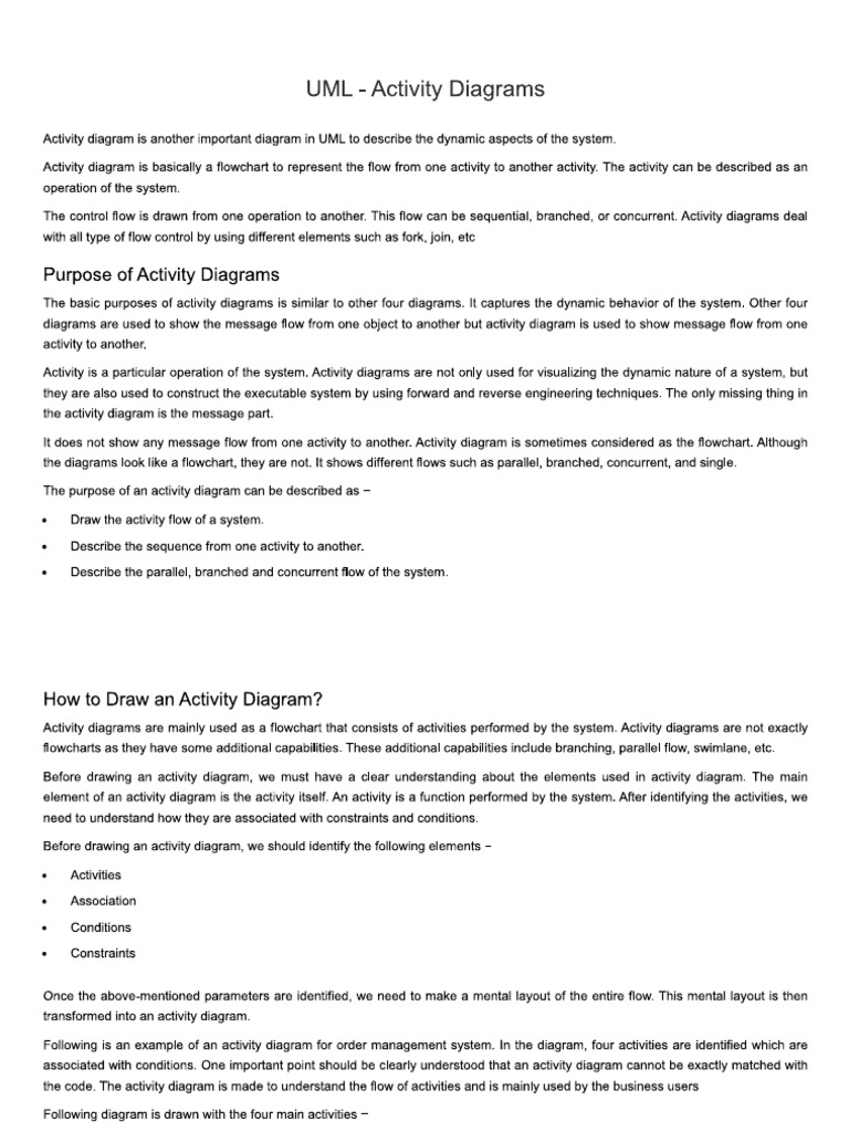 Activity Diagram Tutorial | PDF