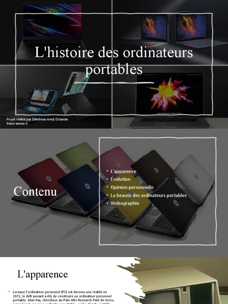 L'Histoire Des Ordinateurs Portables | Télécharger gratuitement PDF ...