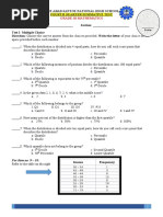 Math 10 4th Quarter Examination | PDF