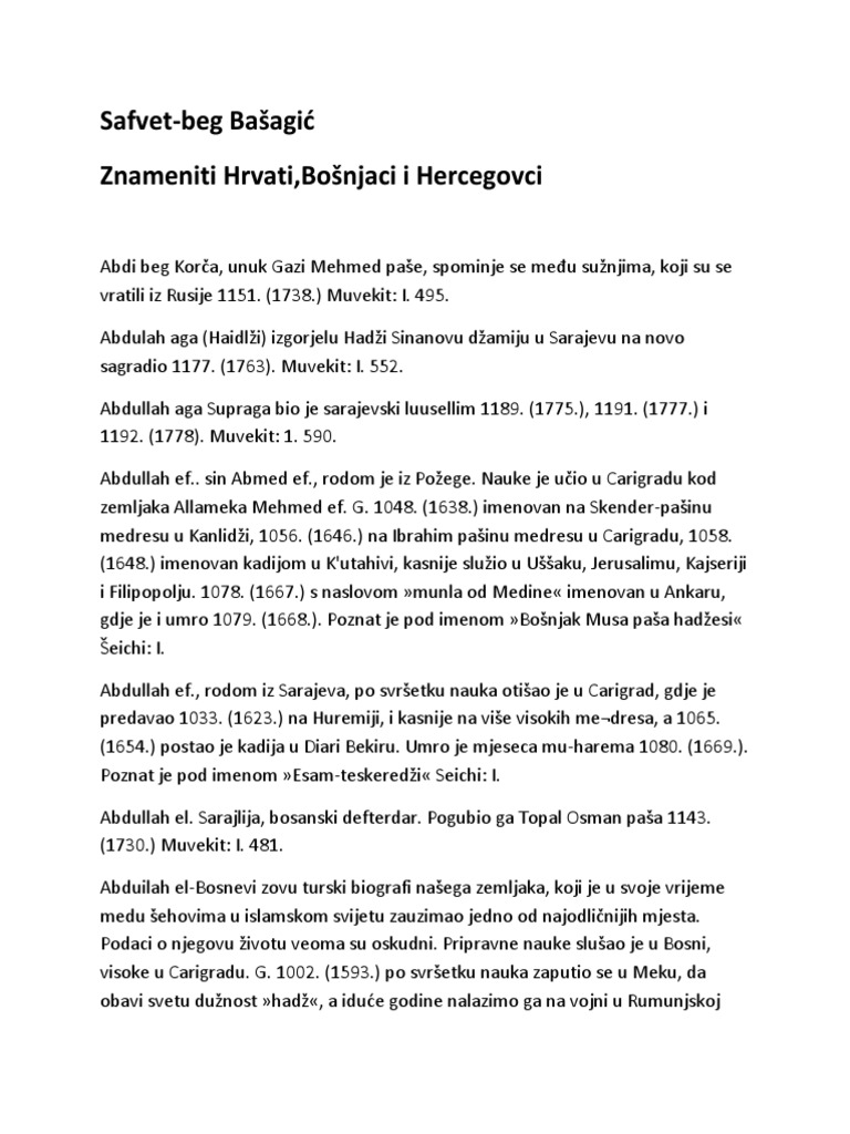 Safvet-Beg Basagic - Znameniti Hrvati, BoÅ¡Njaci I Hercegovci U Turskoj ...