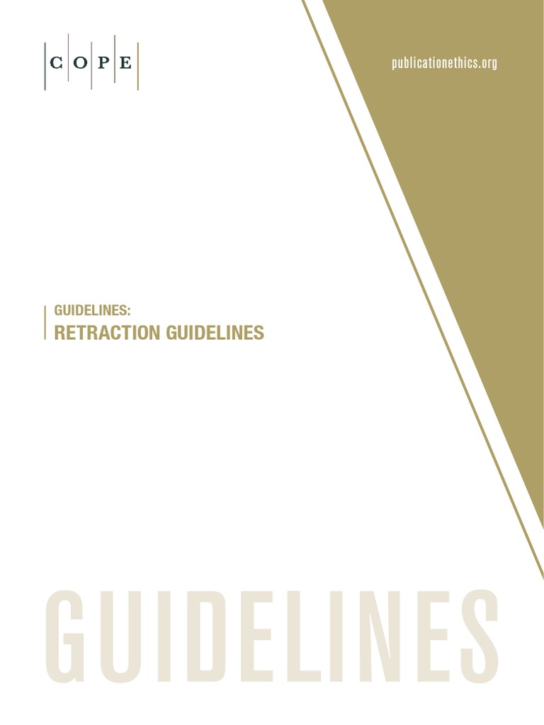 Retraction Guidelines Cope | PDF | Plagiarism | Academic Journal