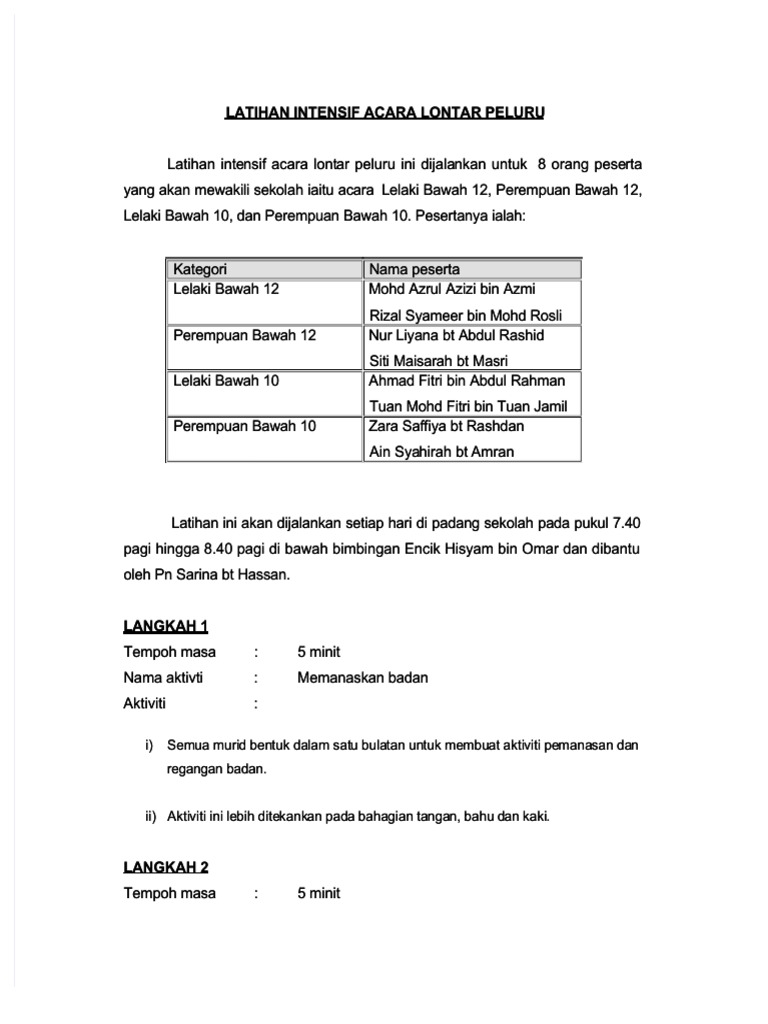 PDF Latihan Intensif Acara Lontar Peluru - Compress | PDF