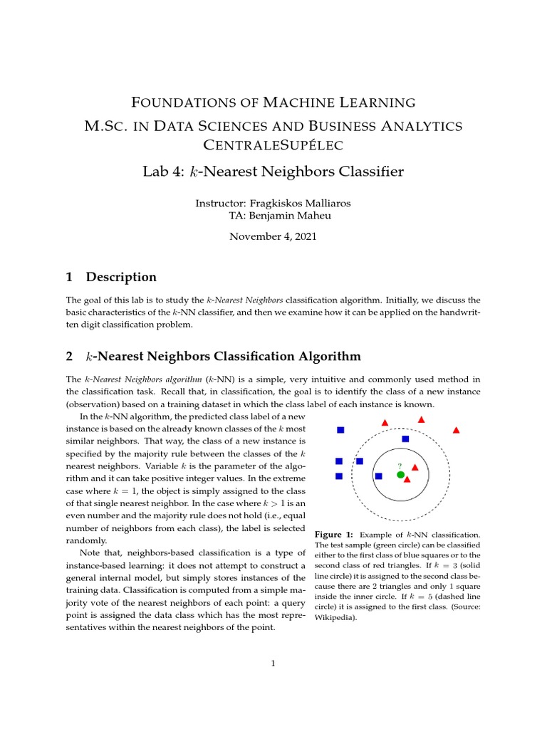 ML DSBA Lab4 | PDF | Statistical Classification | Applied Mathematics