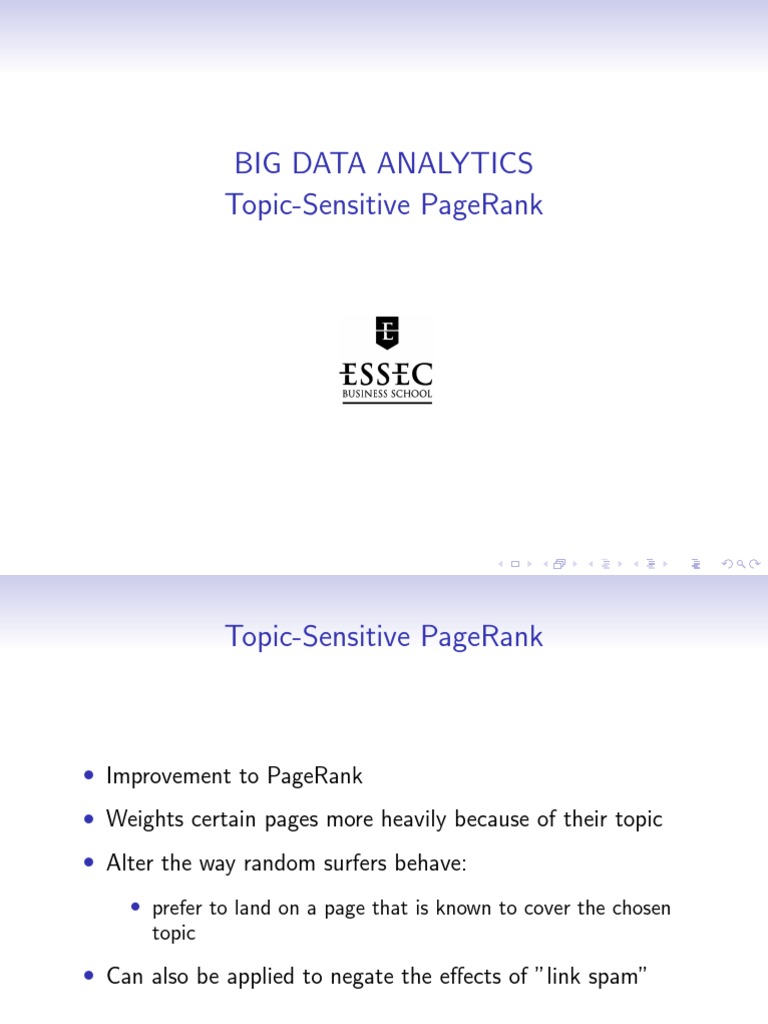 5.Topic-Sensitive PageRank S5 | PDF