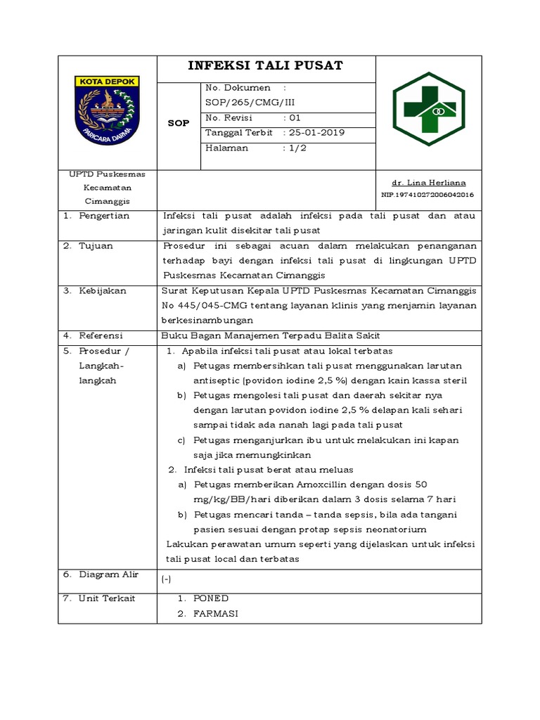 265 Sop Infeksi Tali Pusat | PDF