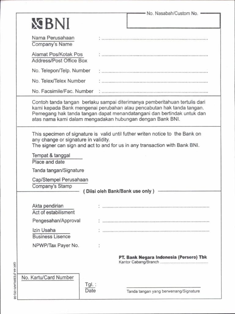 Specimen TTD (Print Pada Kertas A5 Atau Setengah A4) | PDF